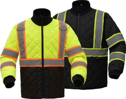 Class 3 Two Tone Quilted Jacket | Hi-Vis & Insulated for Cold Weather ...