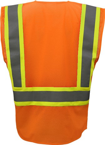 Class 2 Two Tone Vest with Black Bottom | Hi-Vis & Durable - BRITE SAFETY