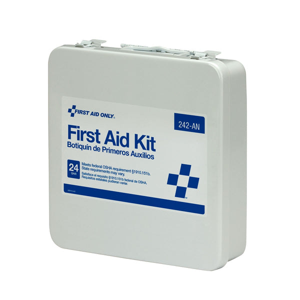 24 Unit First Aid Kit, Metal Case - W-242-AN - BRITE SAFETY